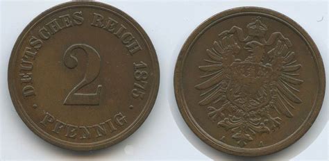 Deutsches Reich Kaiserreich 2 Pfennig 1875 A Berlin G10869 Germany