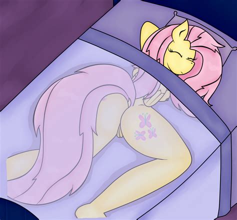 1023873 Explicit Artist Fournier Fluttershy Anthro G4 Bed