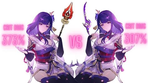 Raiden Shogun 373 Crit DMG Vs 307 Crit DMG Engulfing Lightning Vs
