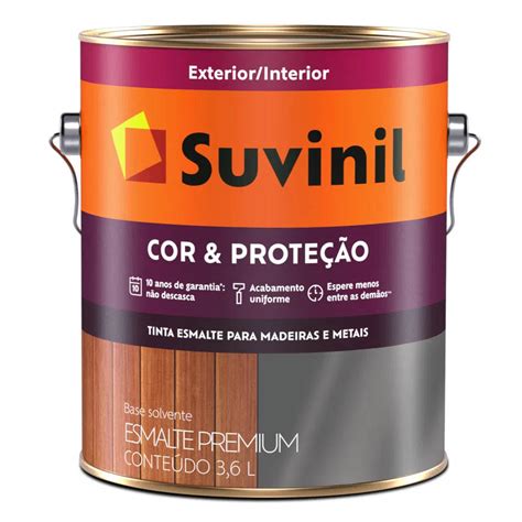 Tinta Esmalte Sintético Cor e Proteção Brilhante 3 6 Litros Vermelho