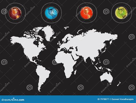 Continentes da terra ilustração stock Ilustração de ilustrado 7978877