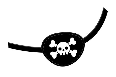 icono de parche en el ojo pirata signo ilustración de vector de diseño