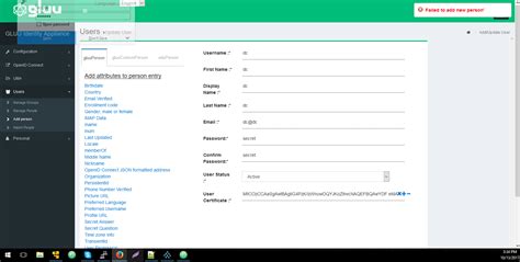 oxtrust cannot create usercertificate · issue 751 · gluufederation oxtrust · github