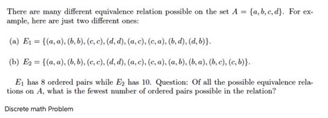solved there are many different equivalence relation
