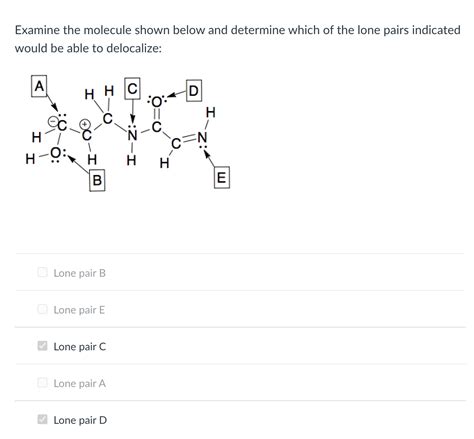 Solved Examine The Molecule Shown Below And Determine Which Chegg