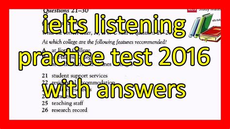 Ielts Listening Practice Test 2016 With Answers YouTube