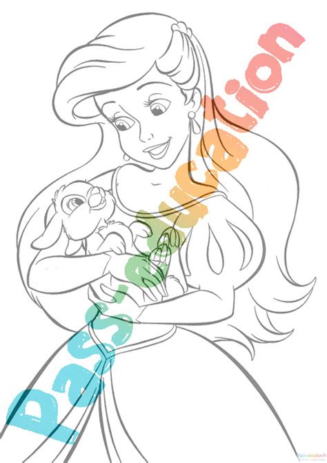 Coloriage gratuit de la petite sirène téléchargement impression pdf