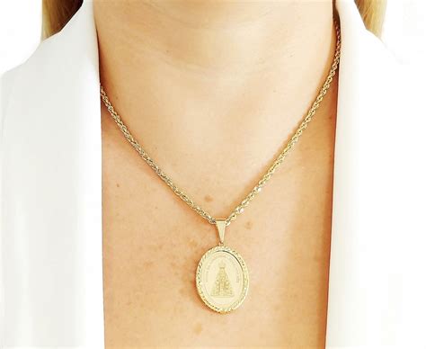 Corrente Cordão Baiano 45cm Medalha Nossa Senhora Aparecida