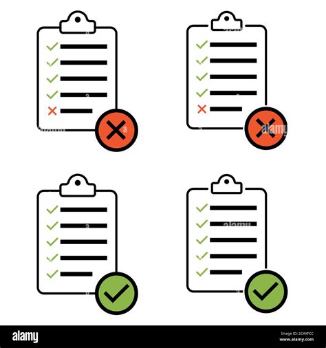 Check List Checklist Set Flat Web Icon Isolated White Background