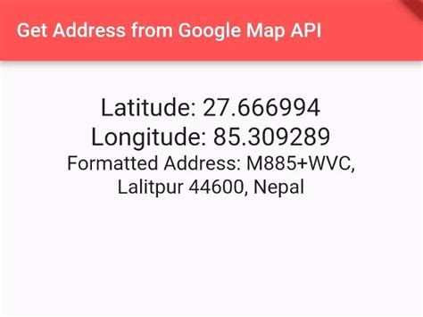 How To Convert Coordinate To Address With Google Map API In Flutter