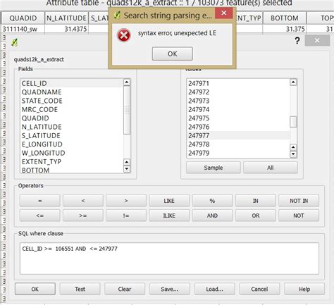 Attribute Table How To Solve Syntax Error Unexpected Le In Qgis