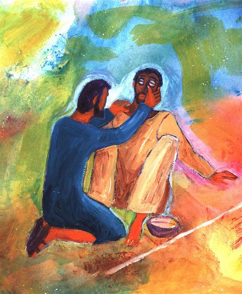 Guérison de laveugle Evangile et Peinture