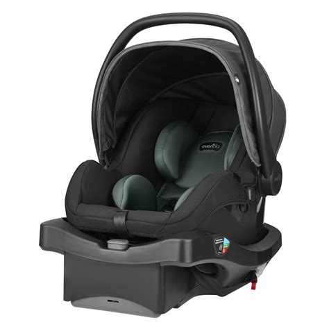 Evenflo LiteMax DLX 35 Lbs Infant Car Seat Solid Print Gray And Green