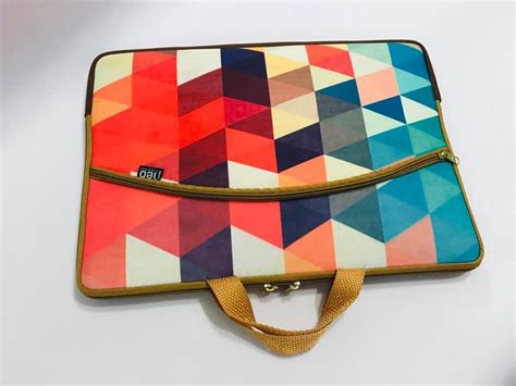 Capa case para Notebook Marrom 15 6 bolsa alça estampada Neoprene