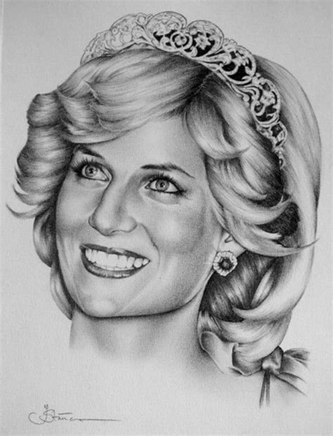 Art Pencil Drawings Princess Diana Pencil Portrait Portrait