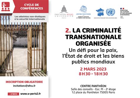 La Criminalit Transnationale Organis E Un D Fi Pour La Paix L Tat