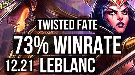 Twisted Fate Vs Leblanc Mid Winrate Dominating Kr
