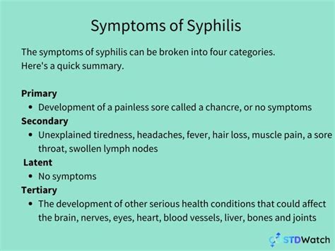 Syphilis Symptoms For Every Stage Of Syphilis Stdwatch