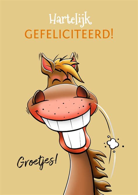 Leuke Verjaardagskaart Met Paard En Giraf Kaartje2go