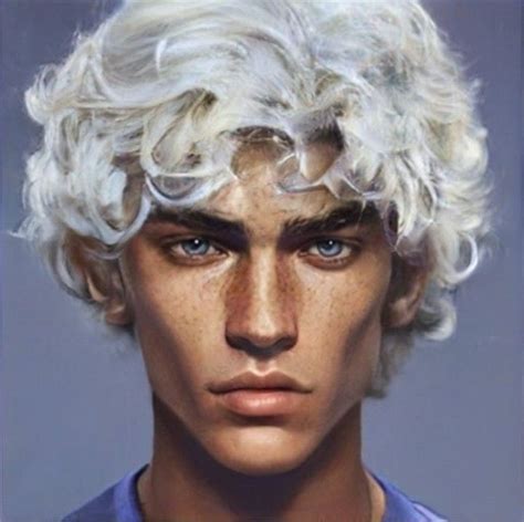 A Close Up Of A Person With White Hair