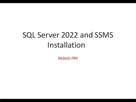 How To Install Microsoft SQL Server 2022 SSMS Microsoft SQL Server