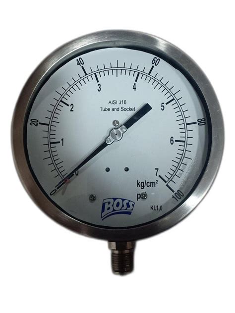 4 Inch 100 Mm Boss Weather Proof Pressure Gauges Up To 400 KG At Rs