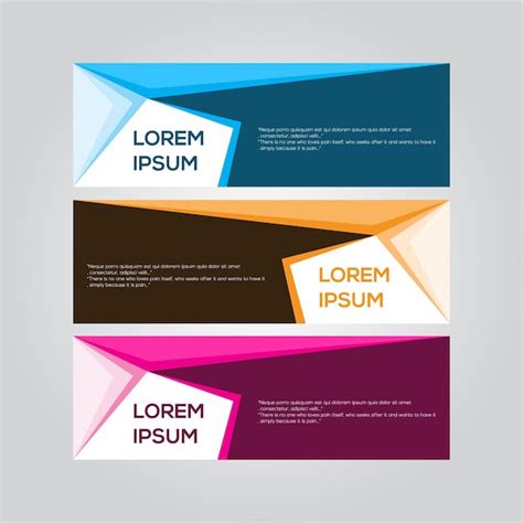 Plantilla Web De Banner De Dise O Abstracto Vectorial Vector Premium