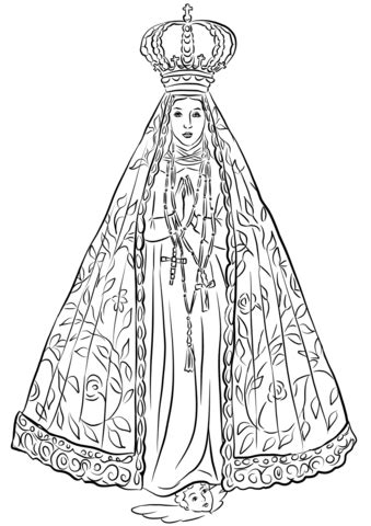 Disegno Di Nostra Signora Di Aparecida Da Colorare Disegni Da