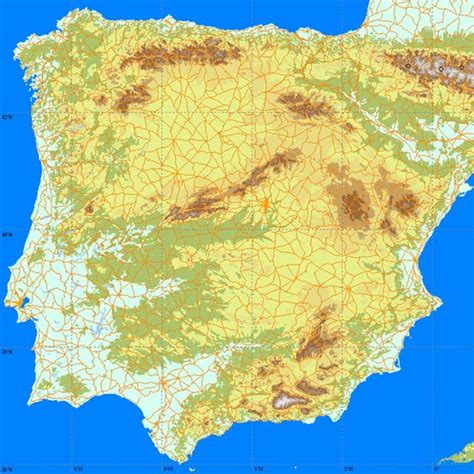 Mapa físico y geografía de España Paraconocer