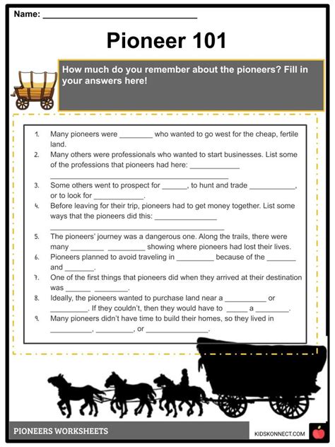 Worksheets For Oregon Trail