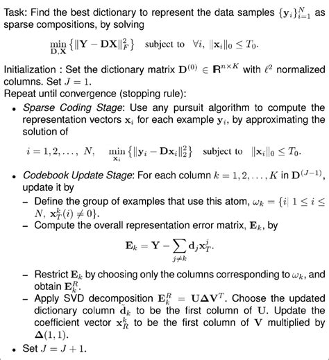 the k svd algorithm download scientific diagram
