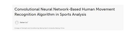sports analysis with convolutional neural networks