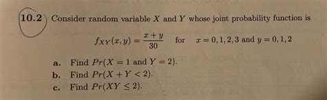 solved consider random variable x and y whose joint