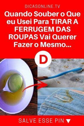 Como Tirar Mancha De Ferrugem De Roupa