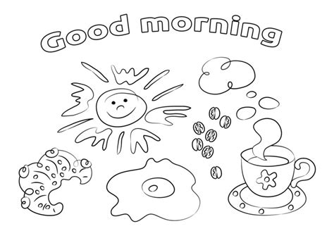 Good Morning Para Colorear