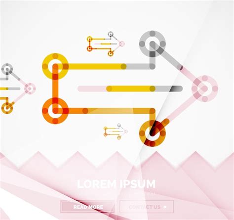 Premium Vector Abstract Banner Template With Arrows Linear Design Style