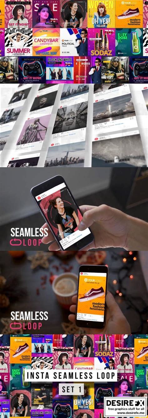 Desire FX 3d Models Videohive Insta Seamless Loop Set 1 25636481