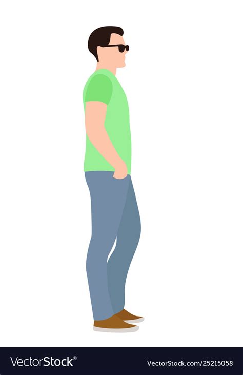 Man Standing Side View