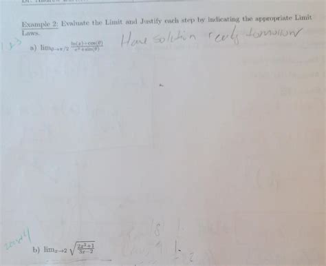 solved example 2 evaluate the limit and justify each step