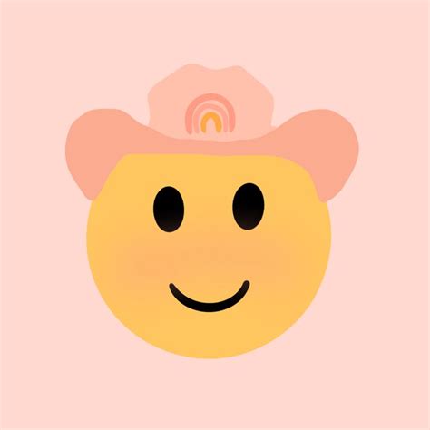 Boho Cowgirl Emoji Preppy Wallpaper Cute Patterns Wallpaper