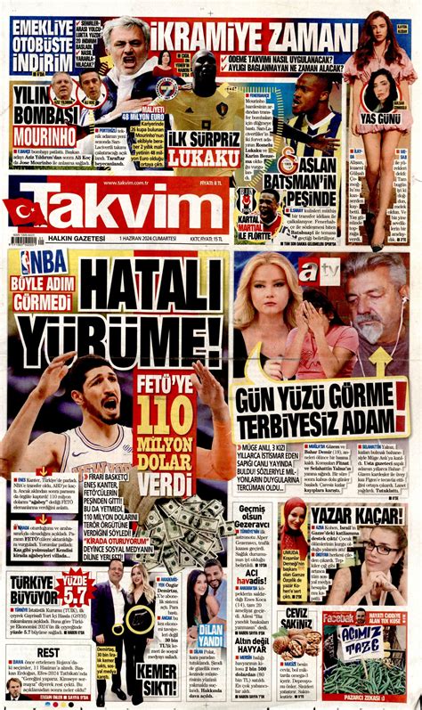 Takvim Gazetesi Takvim Manşet Oku Haberler 01 Haziran 2024