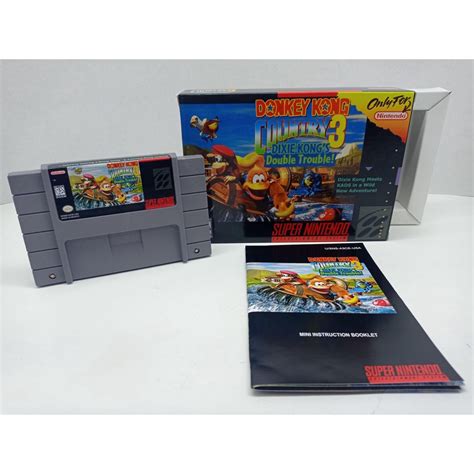 Fita Cartucho Donkey Kong Country 3 Caixa E Manual Super