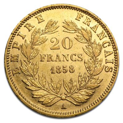 20 Francs Napoléon III Or Bruxelles Pièces d or