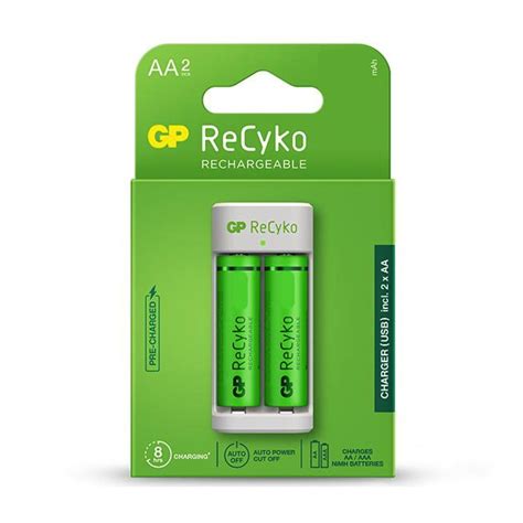 Kit de batería GP recargable NiMH AA 2 piezas de 1300 mAh con cargador