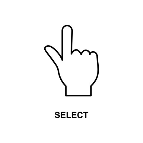 Seleccione Mano Vector Icono Vector En Vecteezy