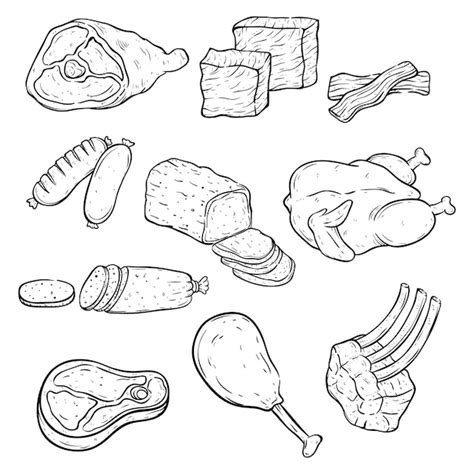 Premium Vector Set Of Hand Drawn Or Sketch Style With Different Kinds