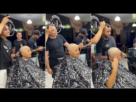 Barbeiro Viraliza ao Raspar o Cabelo em Apoio a Mãe Câncer em SP