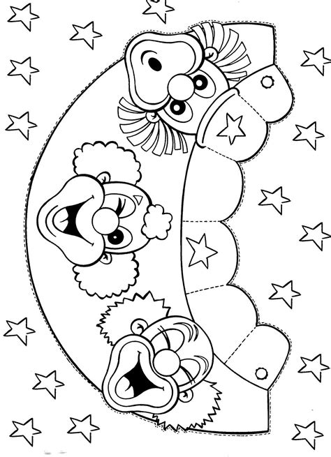 Atividade para pintura Dia do circo Escola Educação