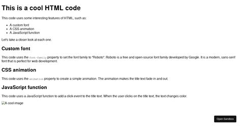 html css javascript codesandbox