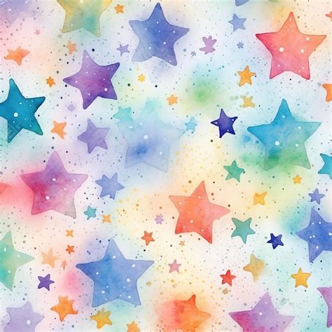 Un fondo colorido con un patrón de estrellas Foto Premium